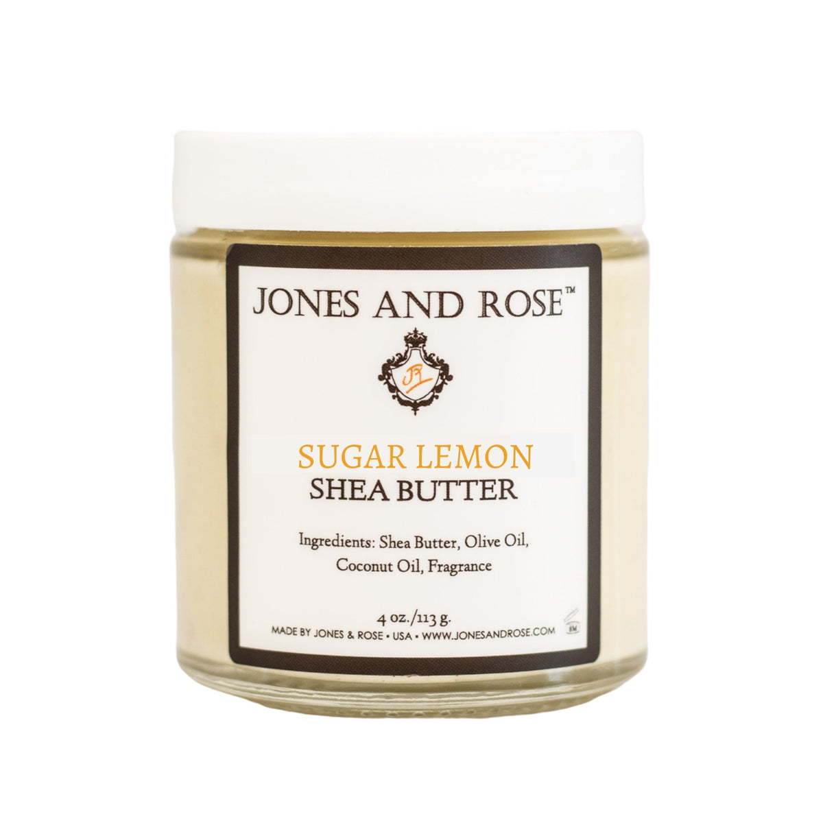 Sugar Lemon Shea Butter | Jones & Rose | Natural Skincare